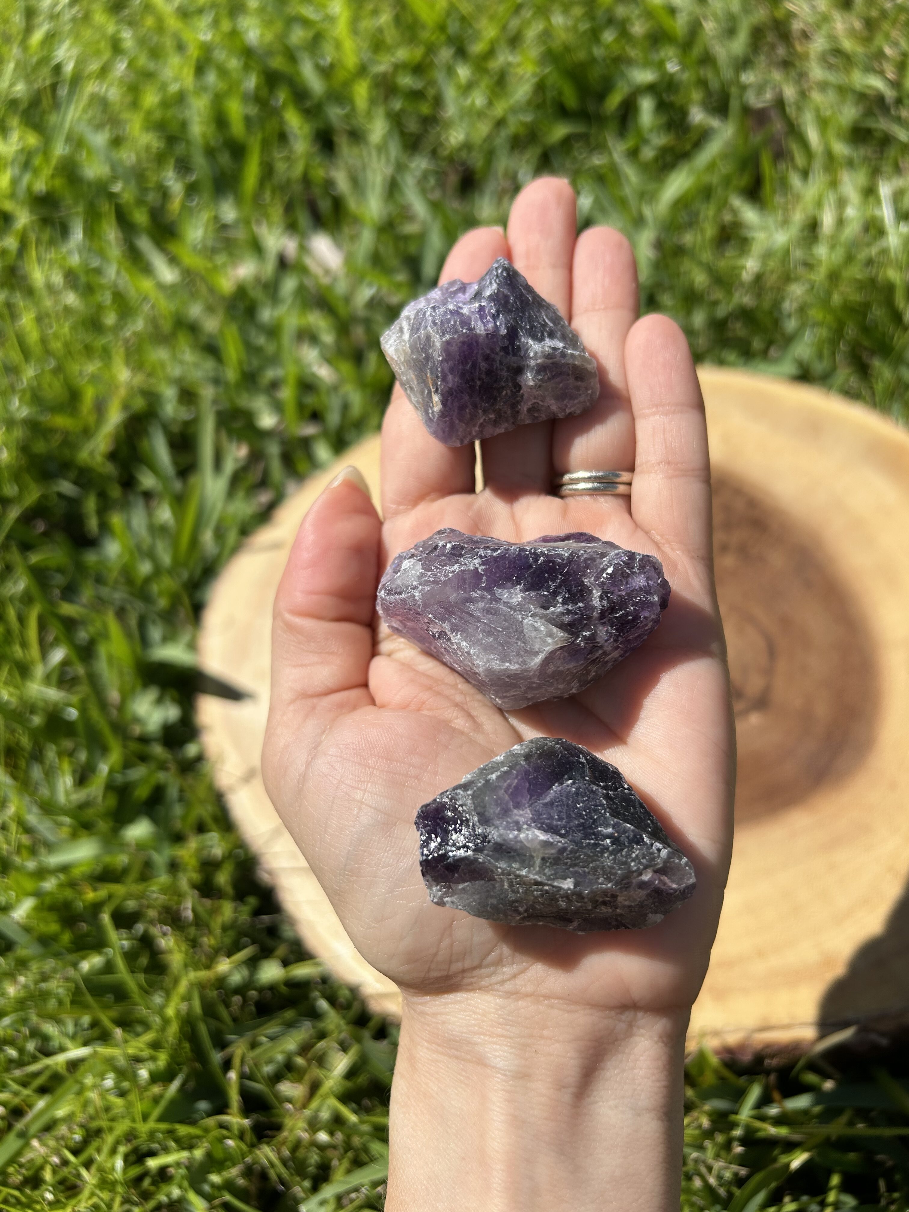 Amethyst Crystal RAW LARGE Deep Purple (1 - 2" Pc) Psychic Stone